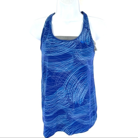 Nike | Tops | Nike Womens Blue Work Out Top L | Poshmark